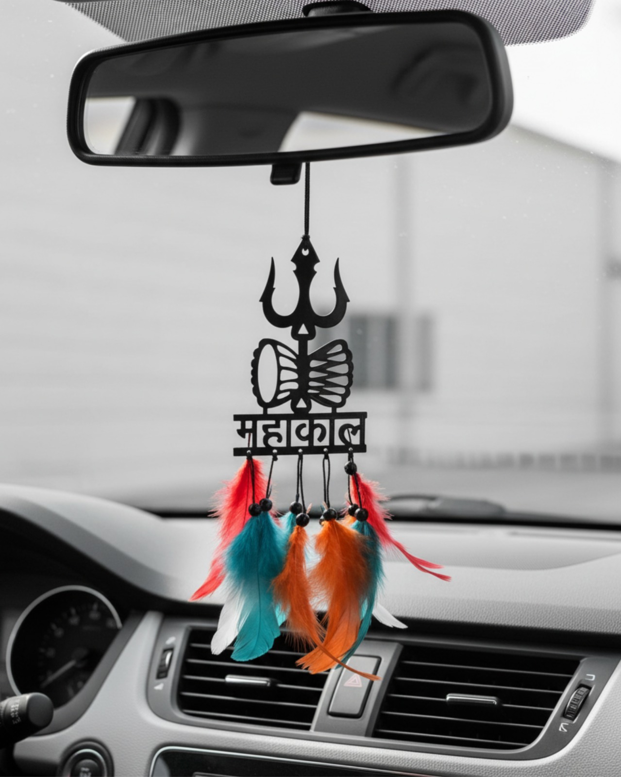 Acrylic Car Hanging Trishul | Bhole Trishul for Car & Home Decor